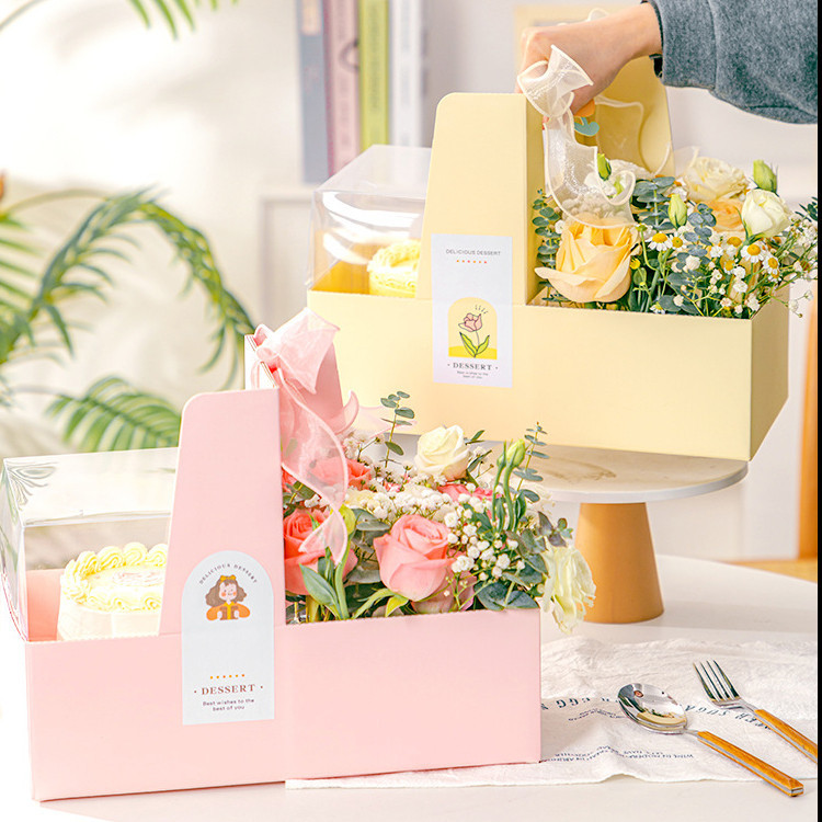 Jual Kotak Bunga dan Kue Portable Instan / Gift Box Flower Cake ...