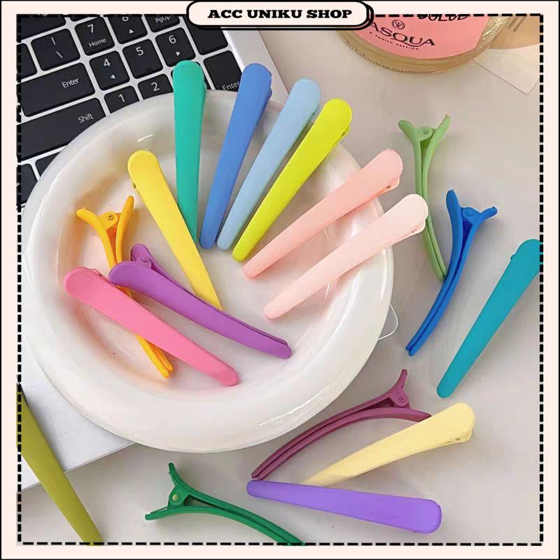 Jual AU - JEPITAN RAMBUT 7.5CM DOFF BEBEK / JEPIT RAMBUT MATTE LUCU ...