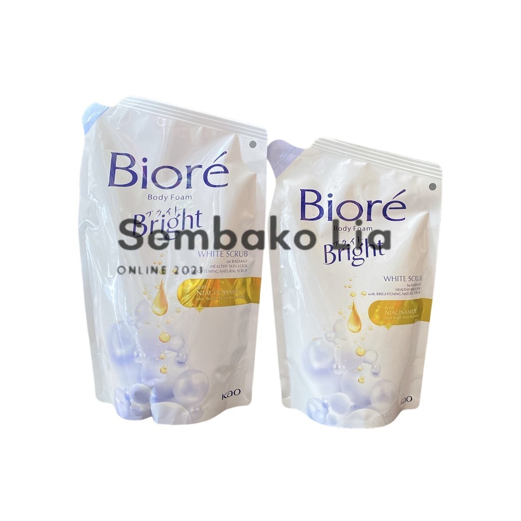 Jual Biore Bright Body Foam White Scrub 380 ml / BIORE Body Foam 380ml | Shopee Indonesia