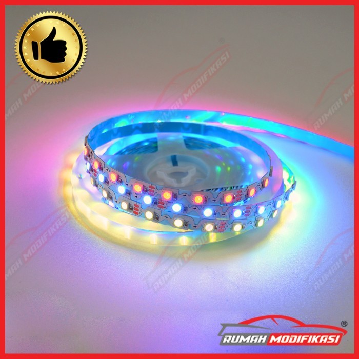 Jual FLEKSIBEL LED STRIP - RGB - 5 METER - 8MM - 60 LED - WS2812 5V ...