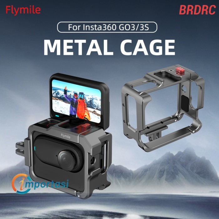 Jual FLYMILE Metal Cage Case for INSTA360 GO 3 / GO 3S Vertical ...