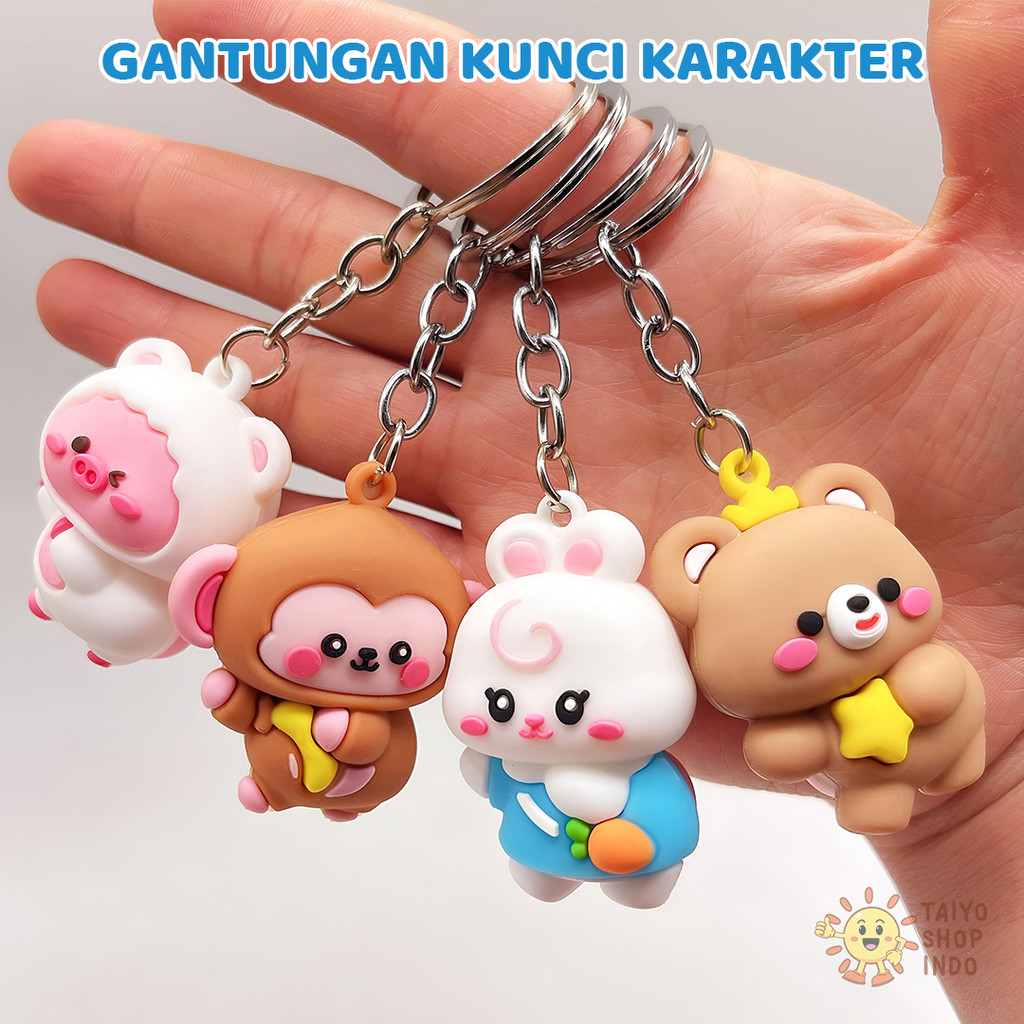 Jual TAIYO Gantungan Kunci Karakter Keychain Animal Fruit Hewan Buah Silikon Lucu Aksesoris ...