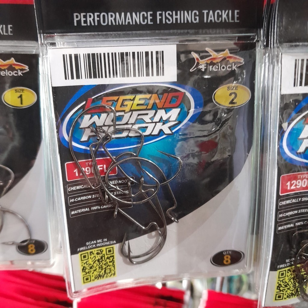 Jual Firelock Worm Hook 1290 Fl Kail Softlure Legend Kail Mata Pancing ...