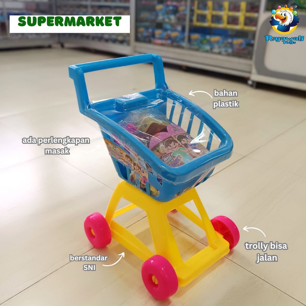 Jual SUPERMARKET SM918/MAINAN ANAK SUPERMARKET/TROLLY BELANJA ANAK ...