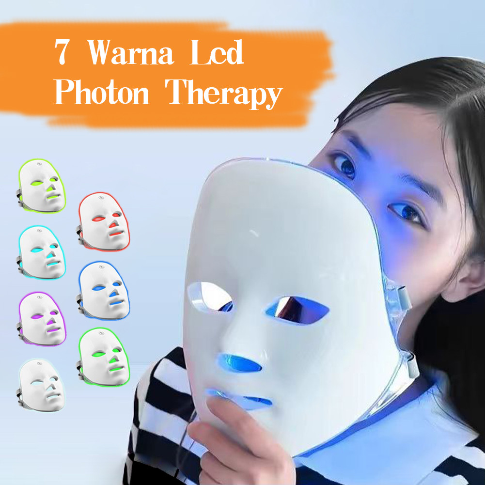 Jual Photon Therapy Masker 7 Warna LED Mask PDT Light Alat Perawatan ...