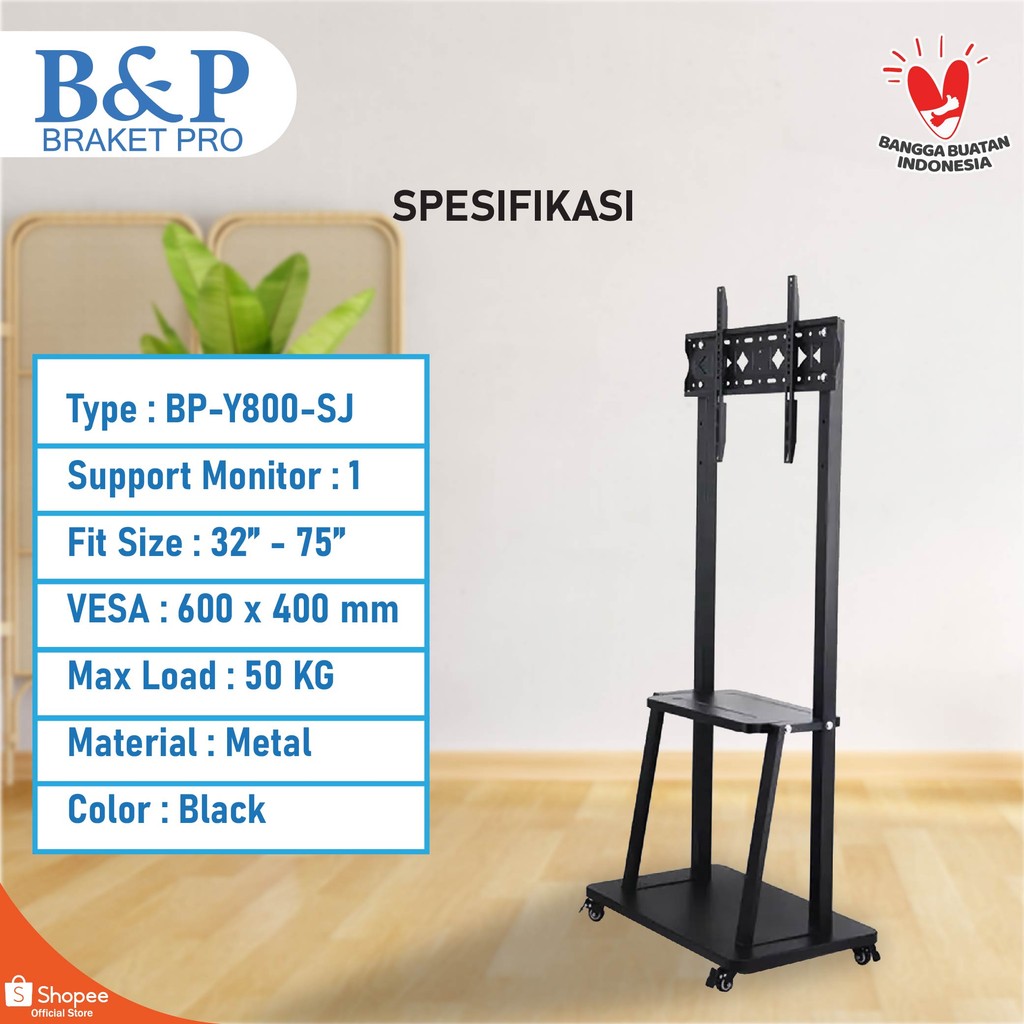 Jual Bracket Standing / Braket TV Stand 32 43 49 50 55 60 65 70 75 Inch ...