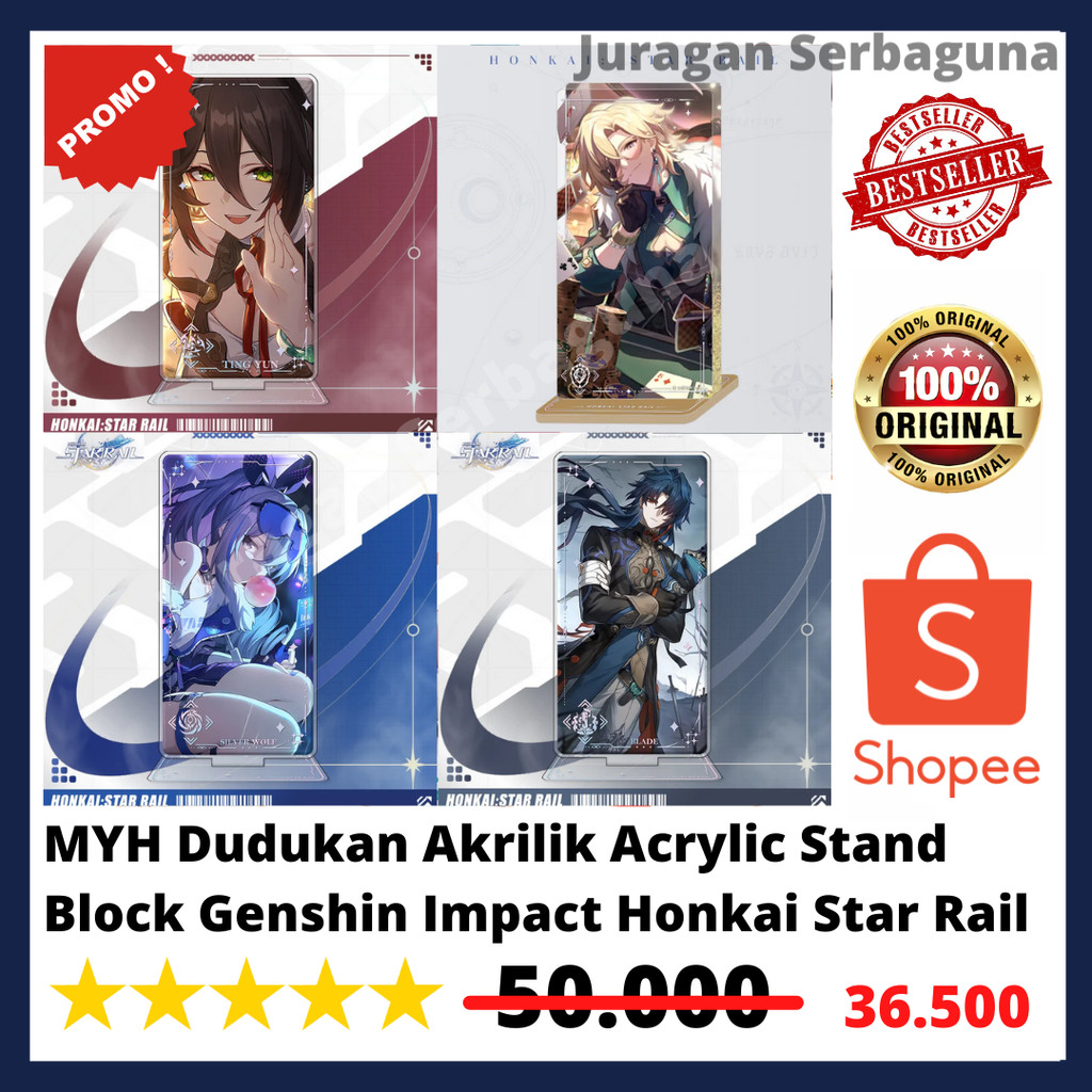 Jual Dudukan Akrilik Acrylic Stand Block Genshin Impact Honkai Star ...