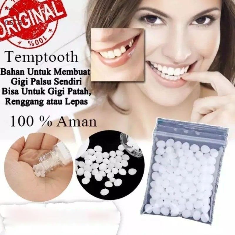 Jual GIGI PALSU 100 BUTIR / PENAMBAL GIGI PATAH RENGGANG TEMPORARY ...