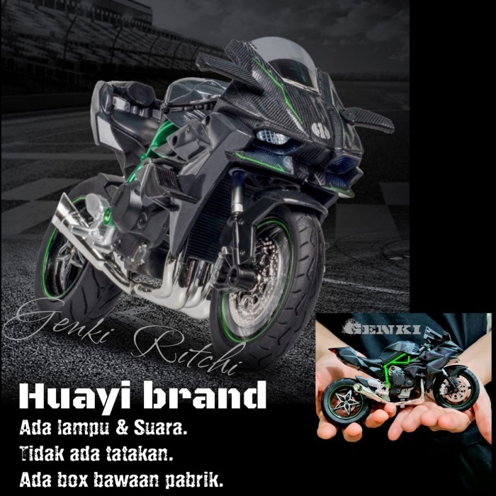 Jual Vincent Diecast Super Bike Kawasaki Ninja H2R Skala 1:12 Diecast ...