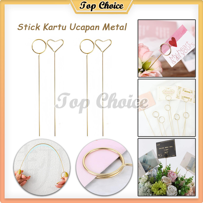 Jual Stick Kartu Ucapan Metal Besi 20 Pcs / Stik Stick Klip Kartu ...