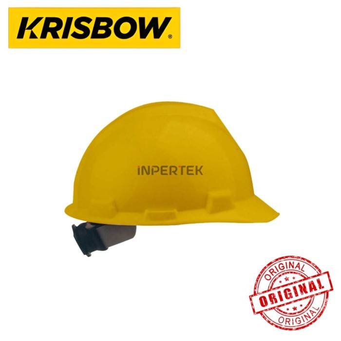 Jual Helmet Proyek Brim Front KRISBOW SRH10Y Yellow Safety Helm Head ...