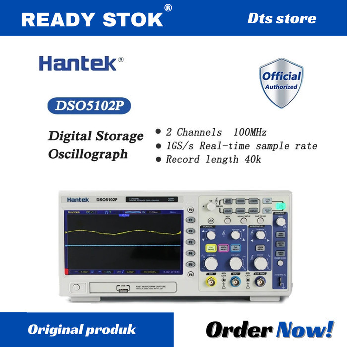 Jual Oscilloscope HANTEK DSO5102P Digital Storage DSO-5102P 100MHz 2 ch ...