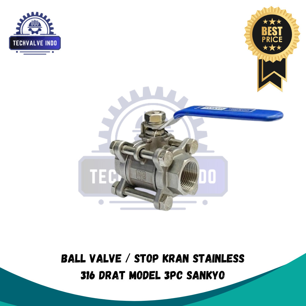 Jual STOP KRAN / BALL VALVE SANKYO 1/2" INCH TYPE BODY DRAT 3PC ORIGINAL | Shopee Indonesia