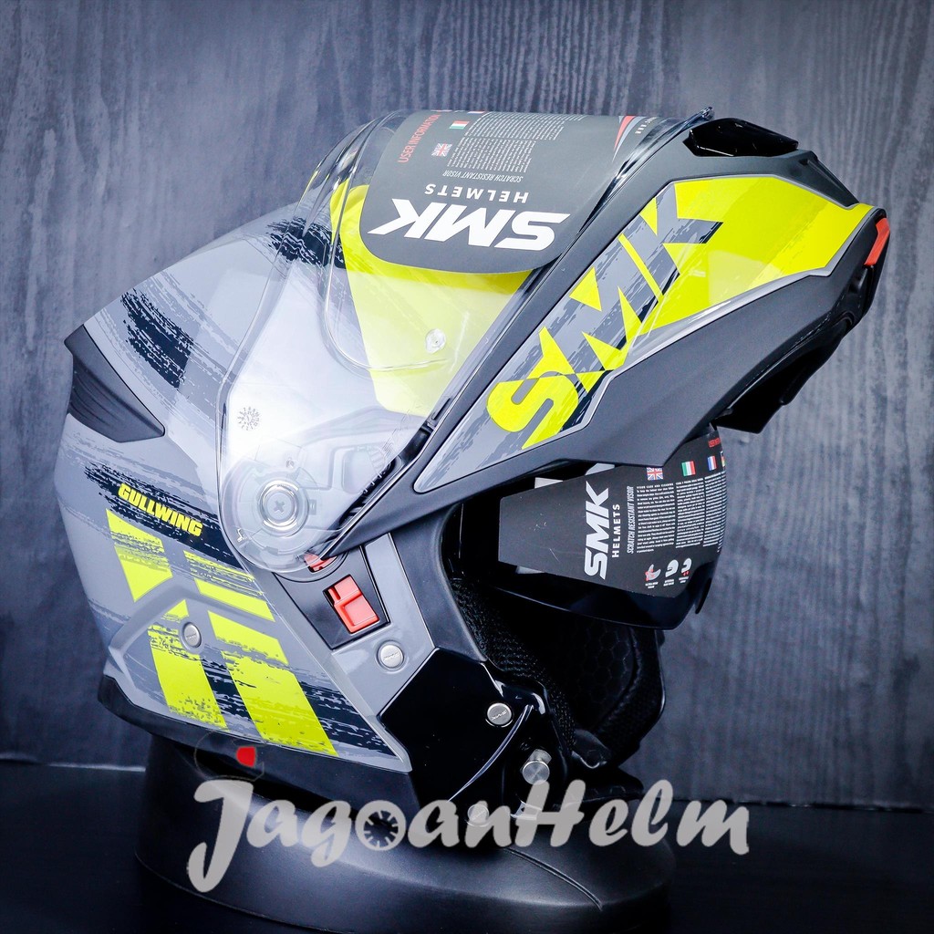 Jual HELM SMK GULLWING TOURLEADER GL646 | GREY YELLOW | MODULAR ...