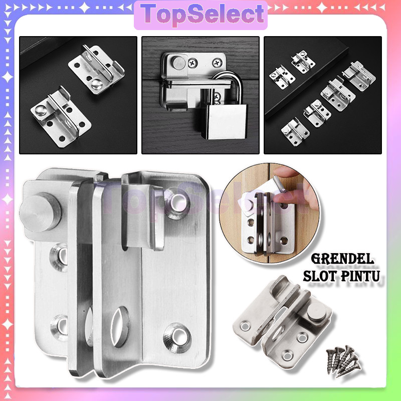 Jual Grendel Geser Stainless Tebal/Kunci Pintu Lemari Geser Minimalis ...