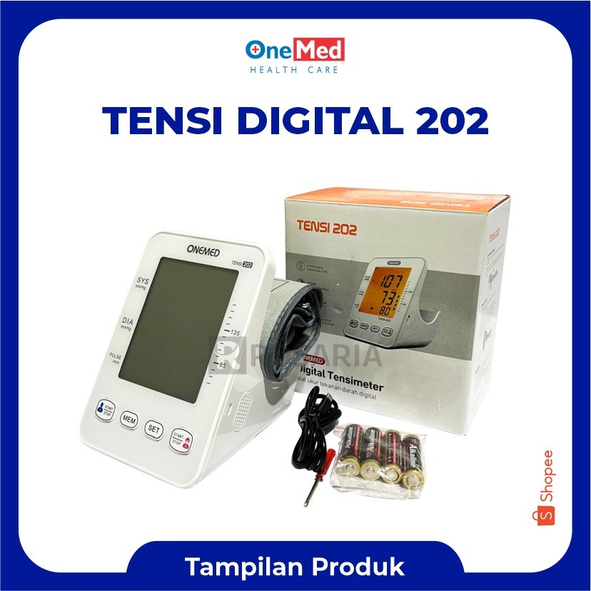 Jual TENSIMETER DIGITAL ONEMED 202 Tensi Alat Ukur Tekanan Darah ...