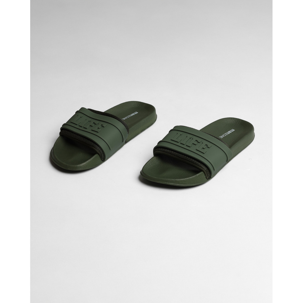 Jual MANZONE - Sandal Pria Slip On Windu - Olive | Shopee Indonesia
