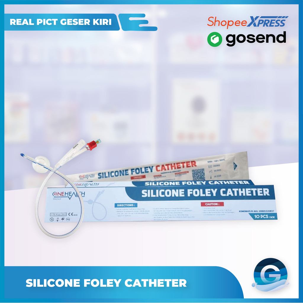 Jual Kateter Urin Foley Catheter Silicone 2 Way Onehealth / Silicone ...