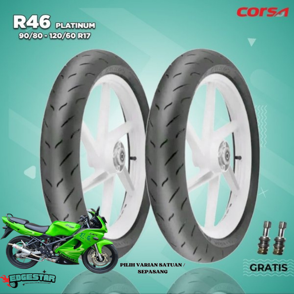 Jual Ban Corsa Platinum R46 Sepasang/Satuan TubeLess Ring 17 Moge ...