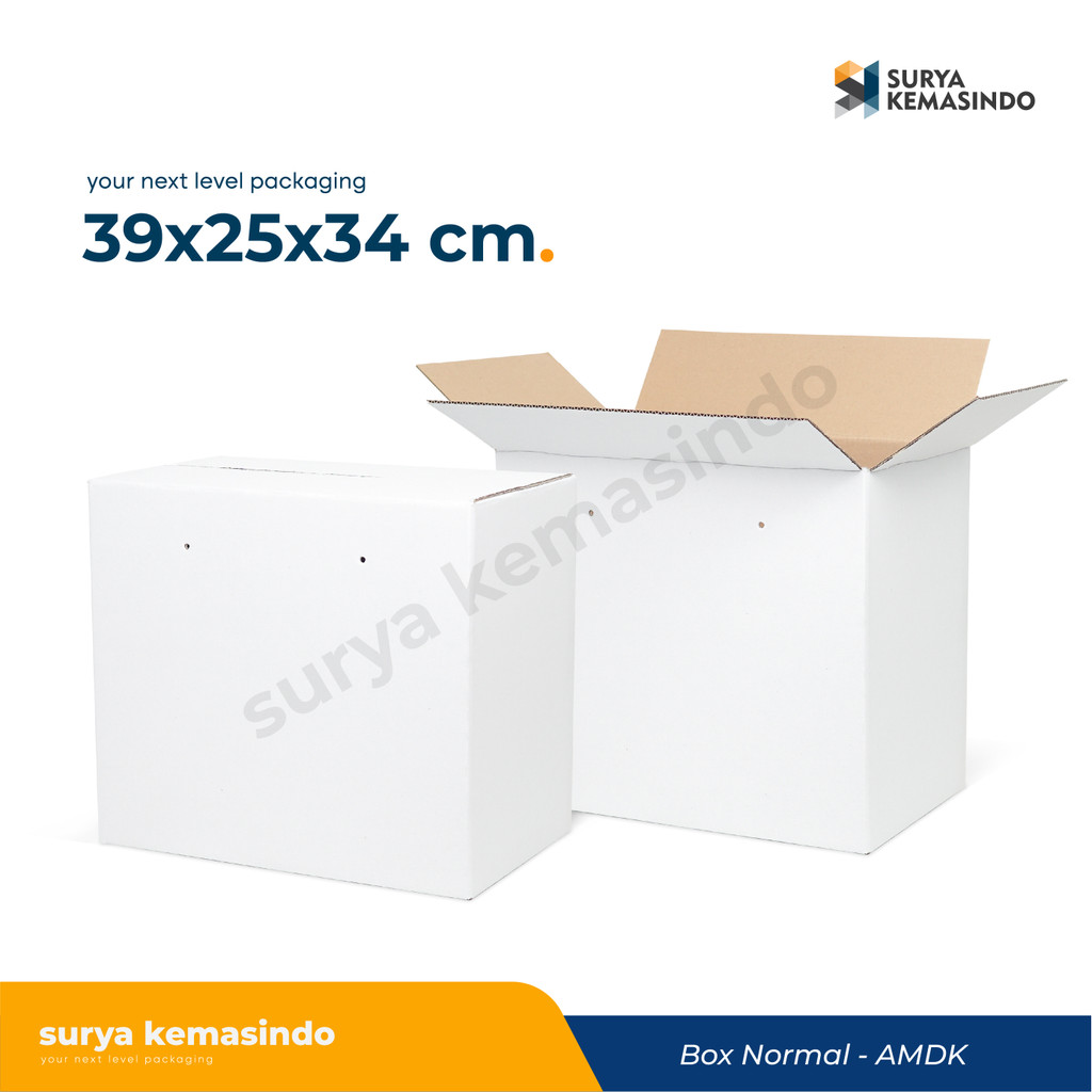 Jual Box 39X25X34 cm ( Oleh2 5K ) Boxnormal/amdk/kotak/kemasan/packing ...
