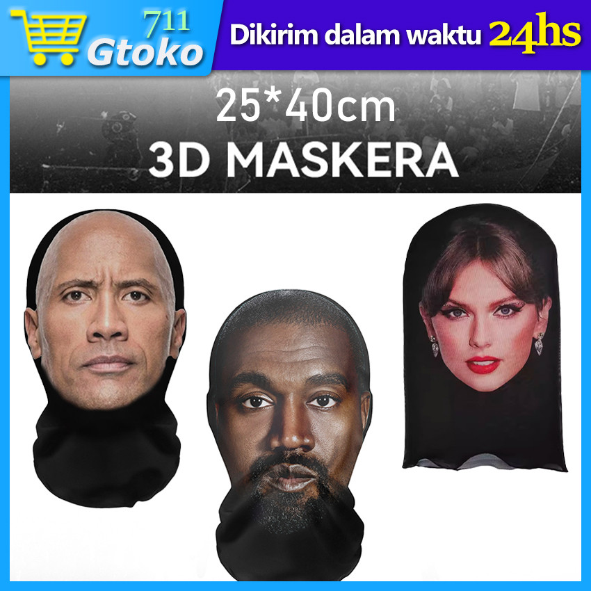 Jual Topeng Penutup Kepala 3D Balaclava Mask Masker Full Face Motif ...
