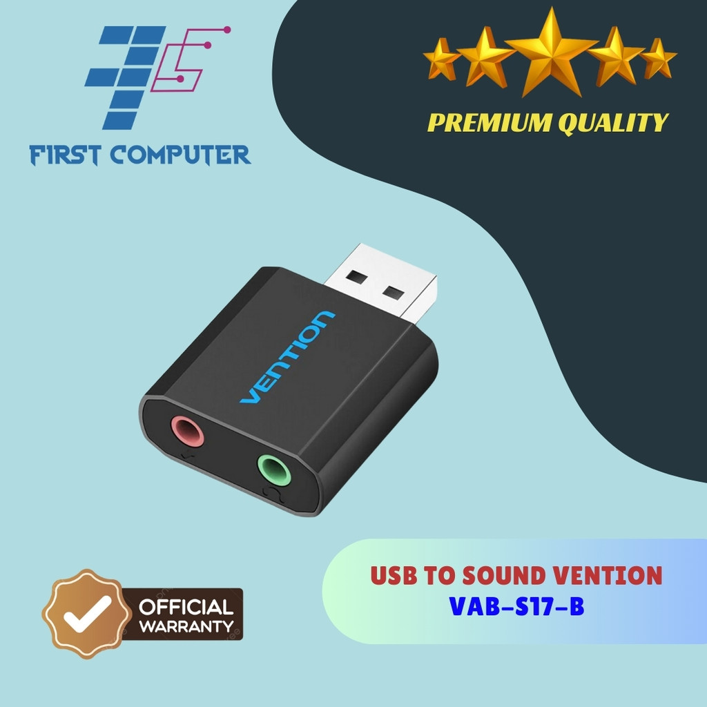 Jual USB Sound Card Vention Universal External - VAB-S17-B | Shopee Indonesia