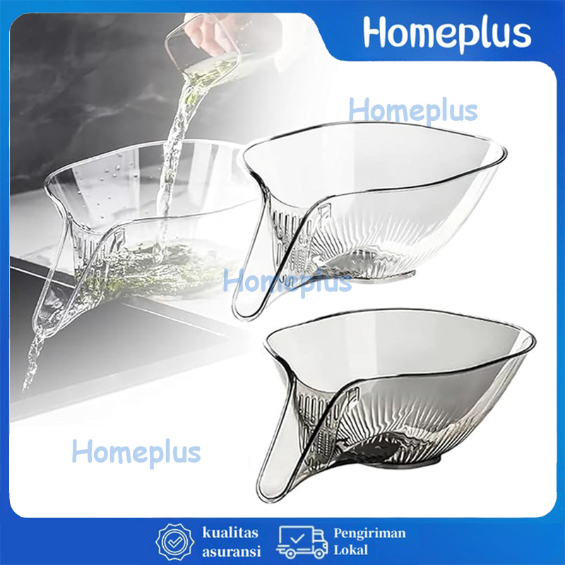 Jual HomePlus Baskom Saringan Wadah Peniris Cuci Buah Tirisan Sayur ...