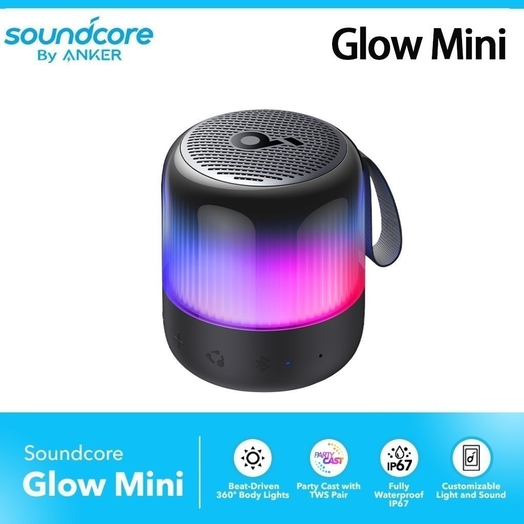 Jual ANKER Soundcore Glow Mini - Portable Bluetooth Speaker - A3136 ...
