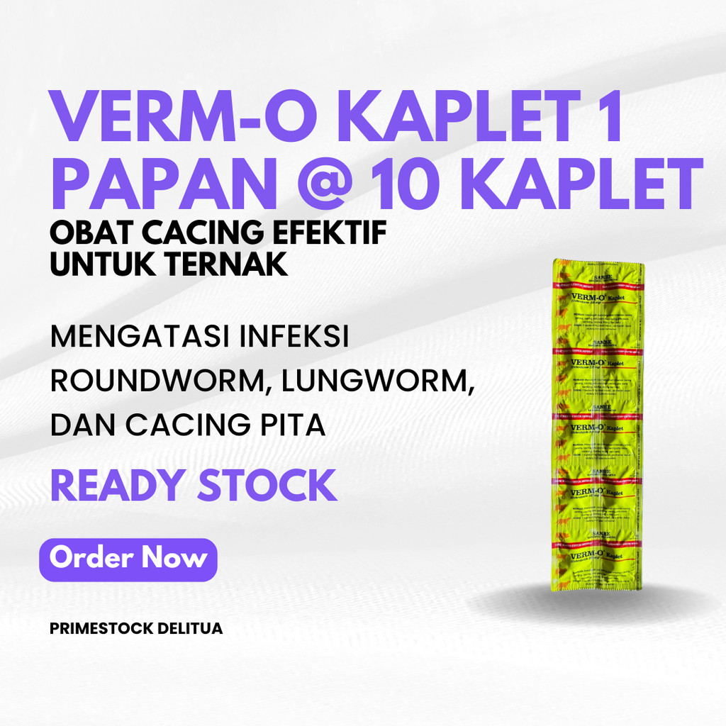 Jual Verm-O Kaplet 1 Papan @ 10 Kaplet - Obat Cacing untuk Ternak ...