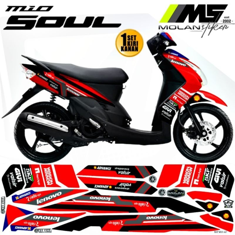 Jual Decal Sticker Striping Variasi Mio Soul Karbu 2006-2012 Racing ...
