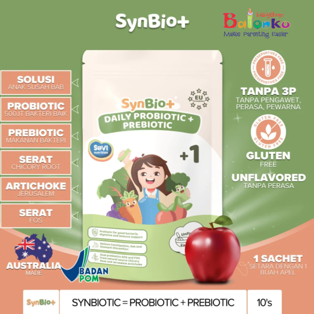 Jual SynBio+ Synbiotic Daily Probiotic + Prebiotic | Shopee Indonesia
