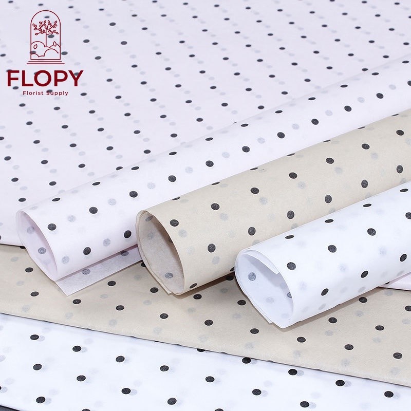 Jual FLOPY - [5 Lembar] Sydney Wrapping Paper 24 gsm Polkadot dan ...