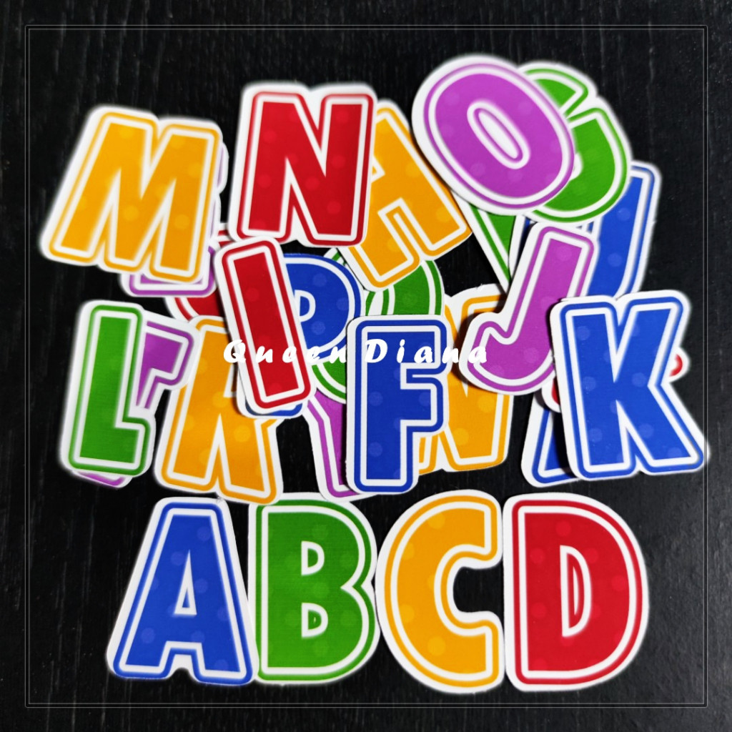 Jual STIKER PRINTING A3 ALFABET A-Z STICKER KERTAS GLOSSY KARAKTER ...