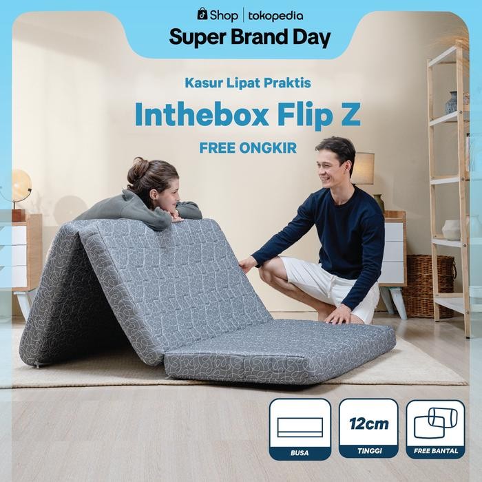 Jual Kasur Lipat Lantai IN THE BOX Flip Z - Gratis Bantal & Tas Kasur Lipat - 90x200 | Shopee ...