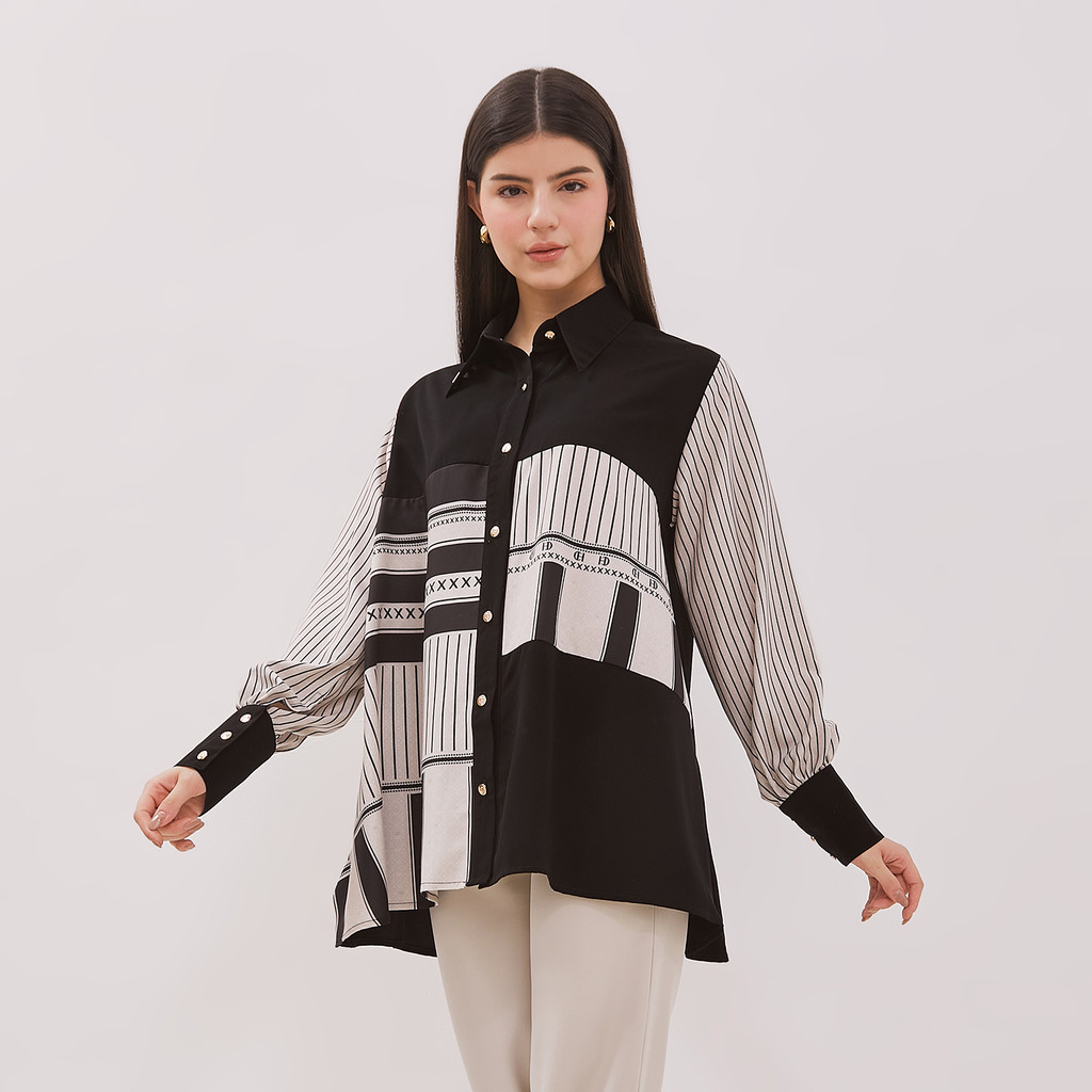 Jual Chanté - Gilly Shirt in Black | Shopee Indonesia