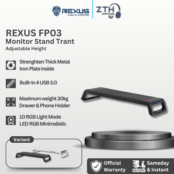 Jual Rexus FP03 Monitor Stand Trant Stand Monitor/Laptop Logam ...