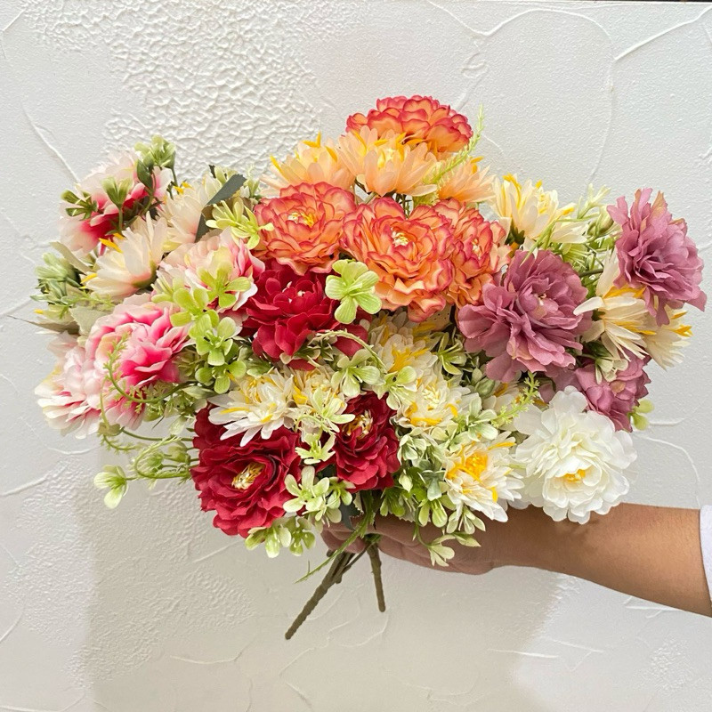 Jual Bunga dahlia artificial P48 pertangkai AF040 | Shopee Indonesia