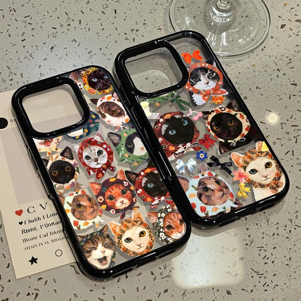 Jual Kucing Bunga Tinta Hard Acrylic Cases Untuk IPhone 11 Case IPhone ...