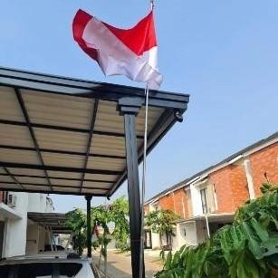 Jual Tiang Bendera Premium 4 meter Galvanis Anti Karat Kail Kerekan Tali - Bendera Standar ...