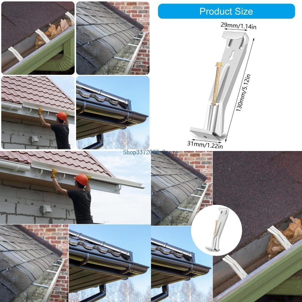 Jual 28 Pieces Concealed Gutter Hangers 5 Inch Strong Brackets for K ...