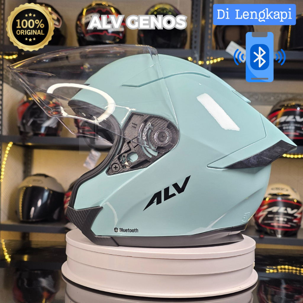 Jual [terbaru] Helm ALV GENOS PAKE BLOTOTH 100% ORIGINAL HELM KEREN ...