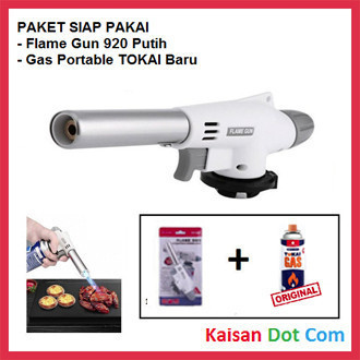 Jual KDC - Paket Torch / Flame Gun White 920 + Gas Kaleng Tokai ...