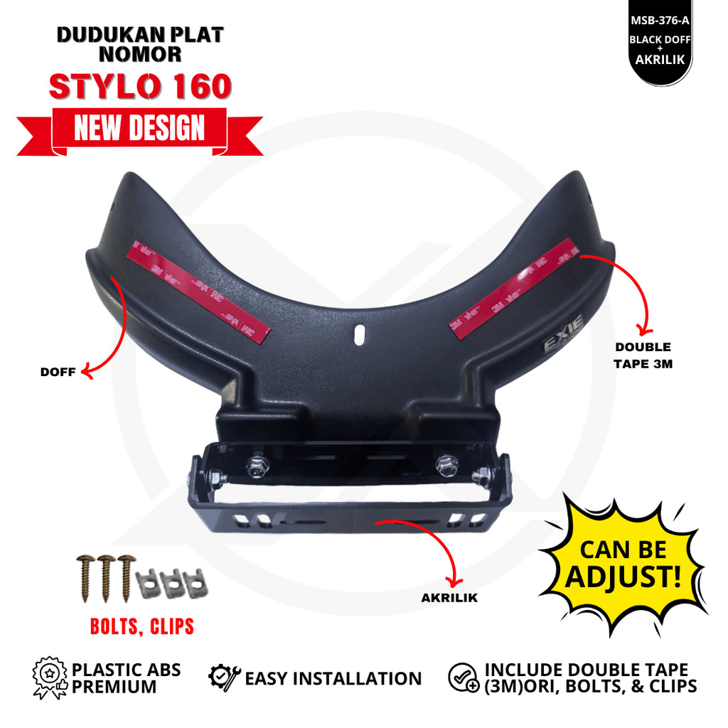 Jual Cover Dudukan Plat Nomor Motor Honda Stylo 160 Cover Variasi Plat ...