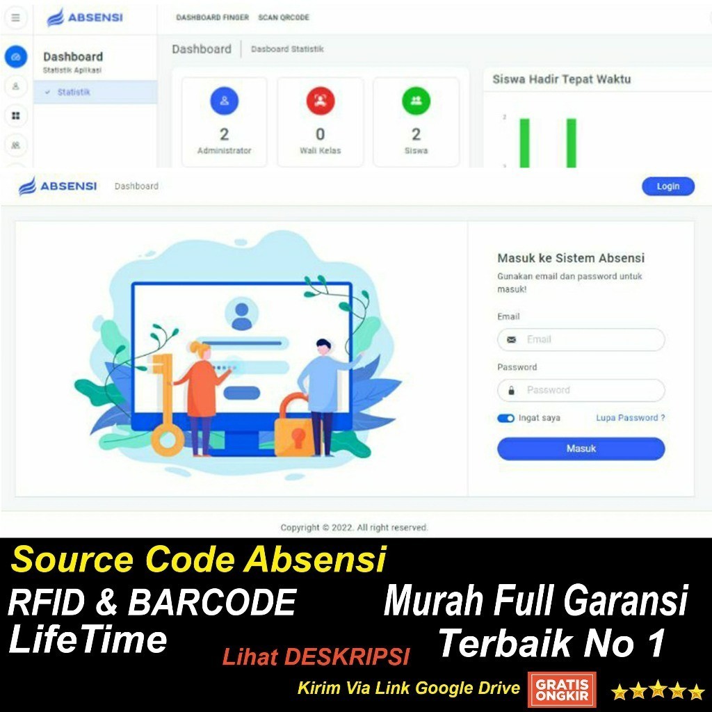 Jual Source Code Absensi RFID & BARCODE berbasis Website BGC | Shopee ...