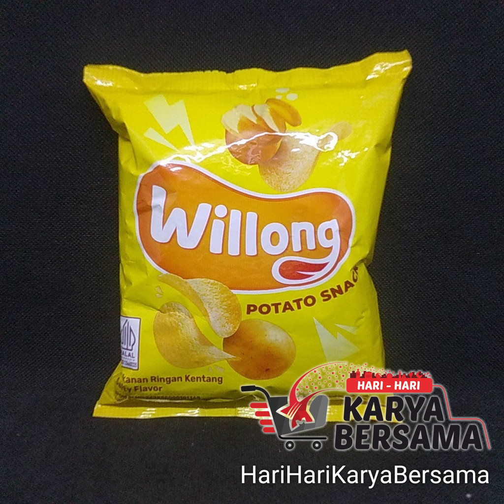 Jual MAKANAN RINGAN SNACK WILLONG POTATO SALTY FLAVOR 22GR | Shopee ...