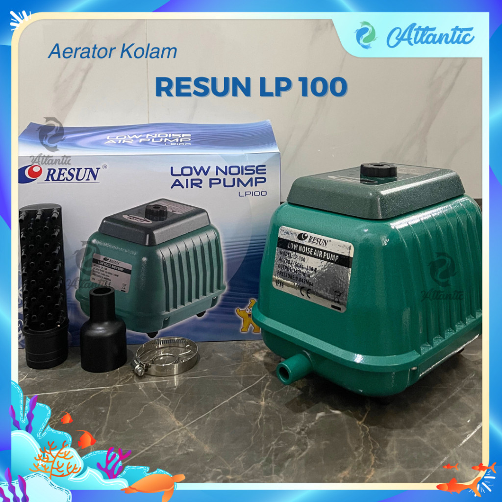 Jual RESUN LP 100 POMPA UDARA AERATOR AIR PUMP AQUARIUM KOLAM AERATOR ...