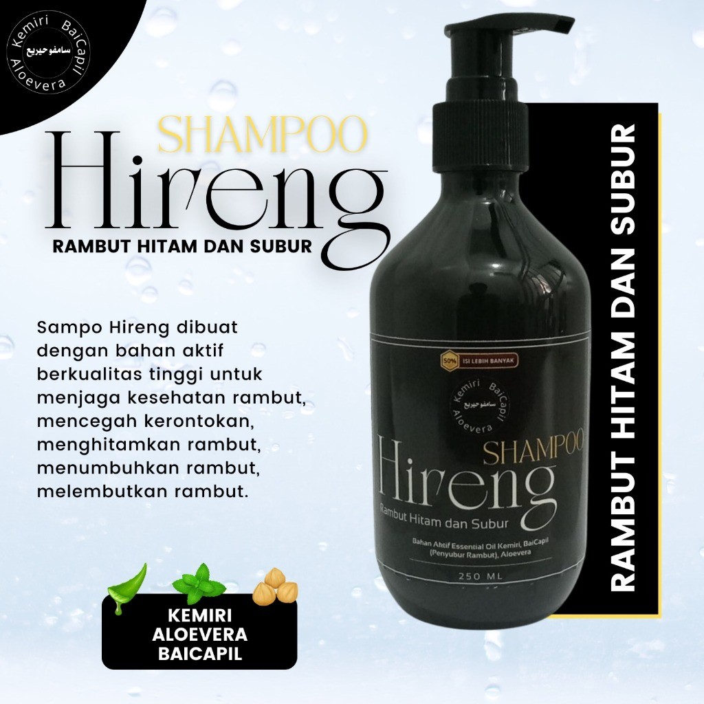 Jual SHAMPOO HIRENG SHAMPOO PENGHITAM RAMBUT SHAMPOO UBAN 250ML ...