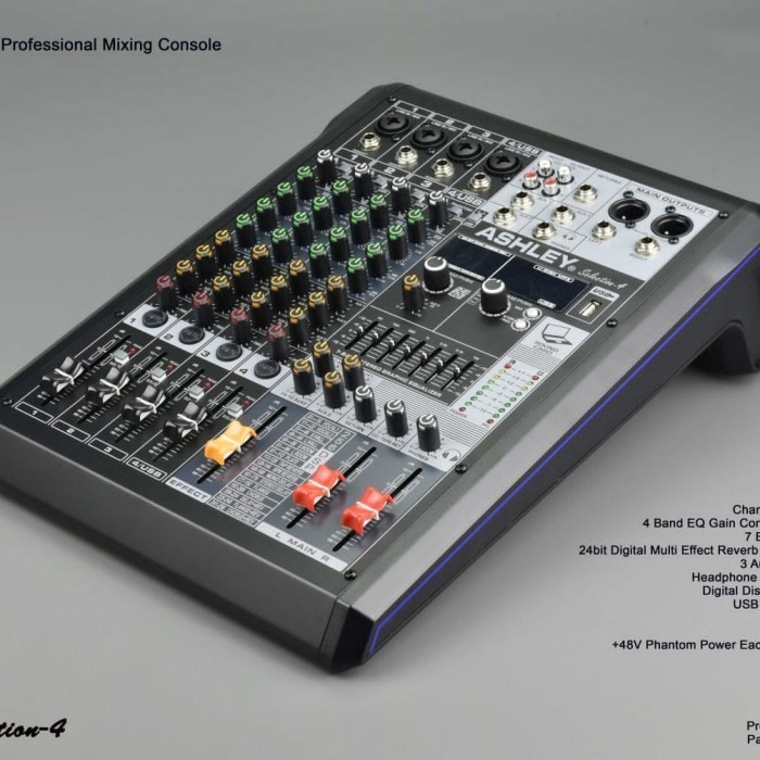 Jual Mixer Ashley 4 Channel Selection 4 Bluetooth USB Equalizer Original | Shopee Indonesia
