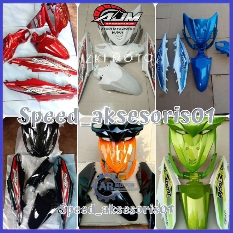 Jual FULL BODY BEAT FI COVER BODI HALUS MOTOR BEAT FI 2012 2014 PUTIH ...