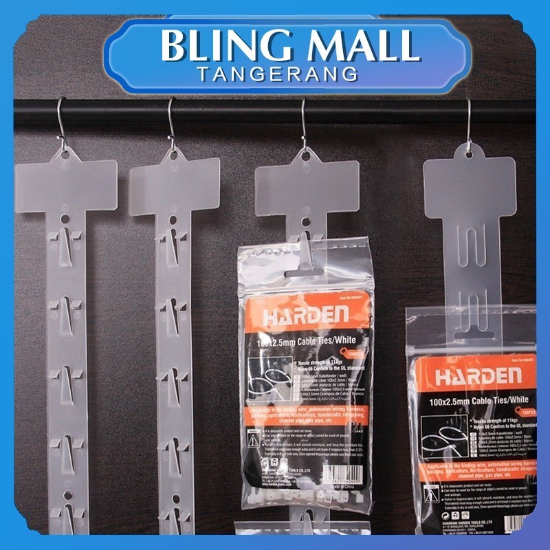 Jual 【60CM】Clip Strip Hanging Strip Gantungan Snack Plastic PP Clear Long Display Hanging Strips ...
